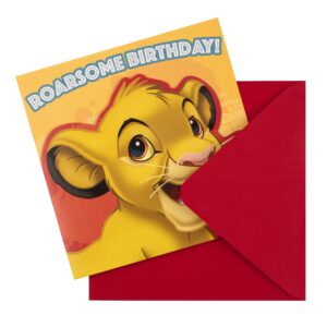 Hallmark Birthday Card for Kids - Die-Cut Lion King Simba Design