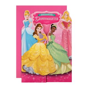 hallmark birthday card for granddaughter - disney princess gate fold design