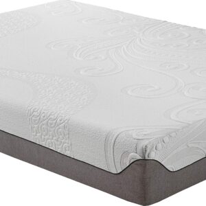 Boyd Sleep Cooling Air Flow Gel Memory Foam Mattress with IceLux Cover, 10" Queen,White