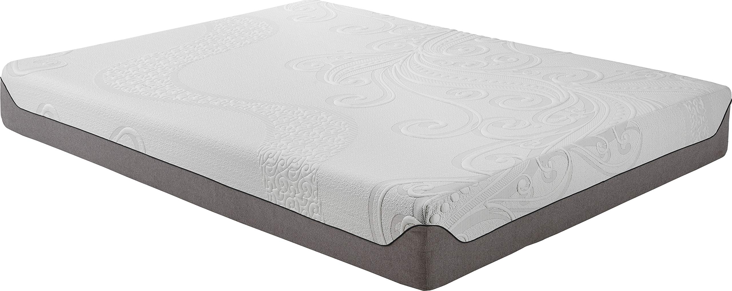 Boyd Sleep Cooling Air Flow Gel Memory Foam Mattress with IceLux Cover, 10" Queen,White