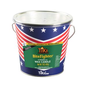 TIKI Brand BiteFighter 17 Ounce Citronella Wax Candle Metal Bucket, Plain (1418104)