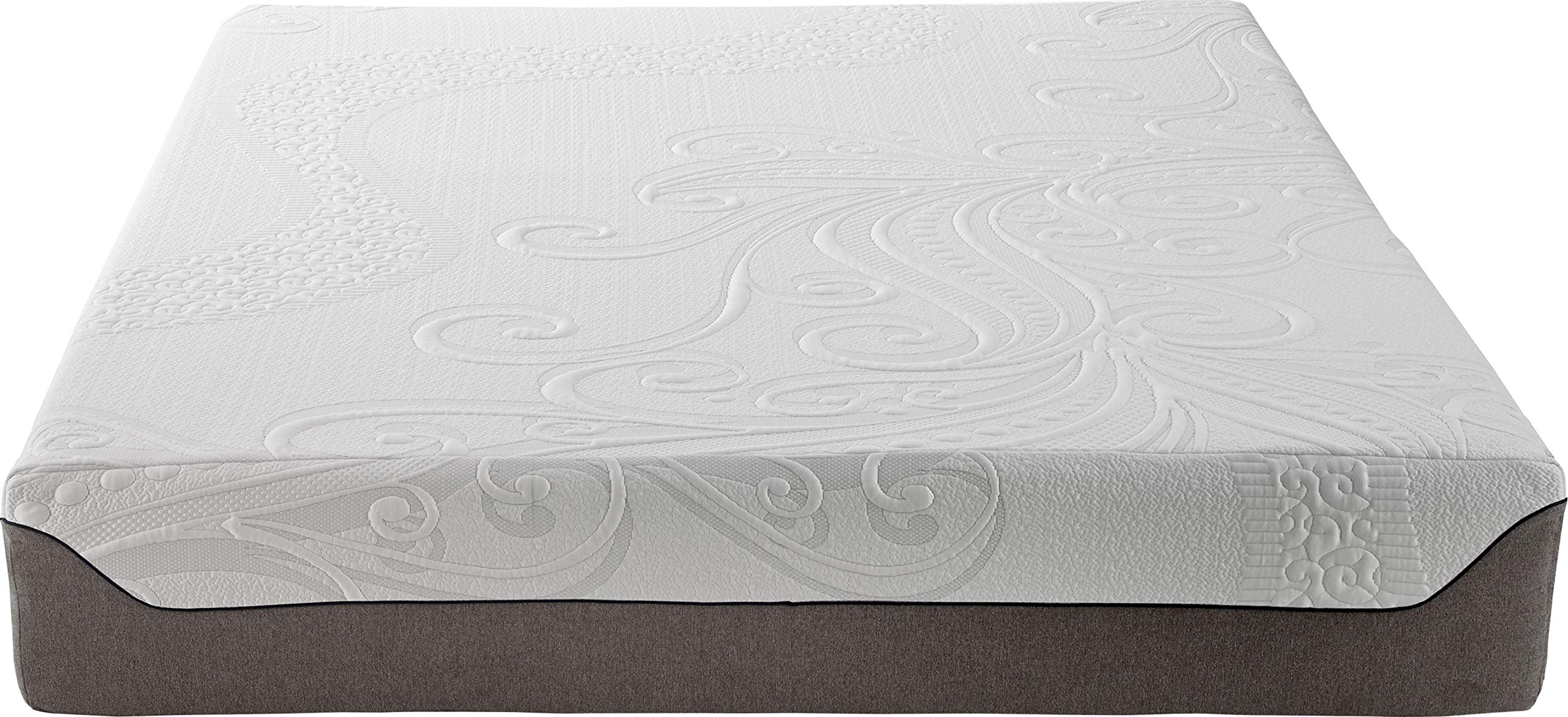 Boyd Sleep Cooling Air Flow Gel Memory Foam Mattress with IceLux Cover, 10" Queen,White