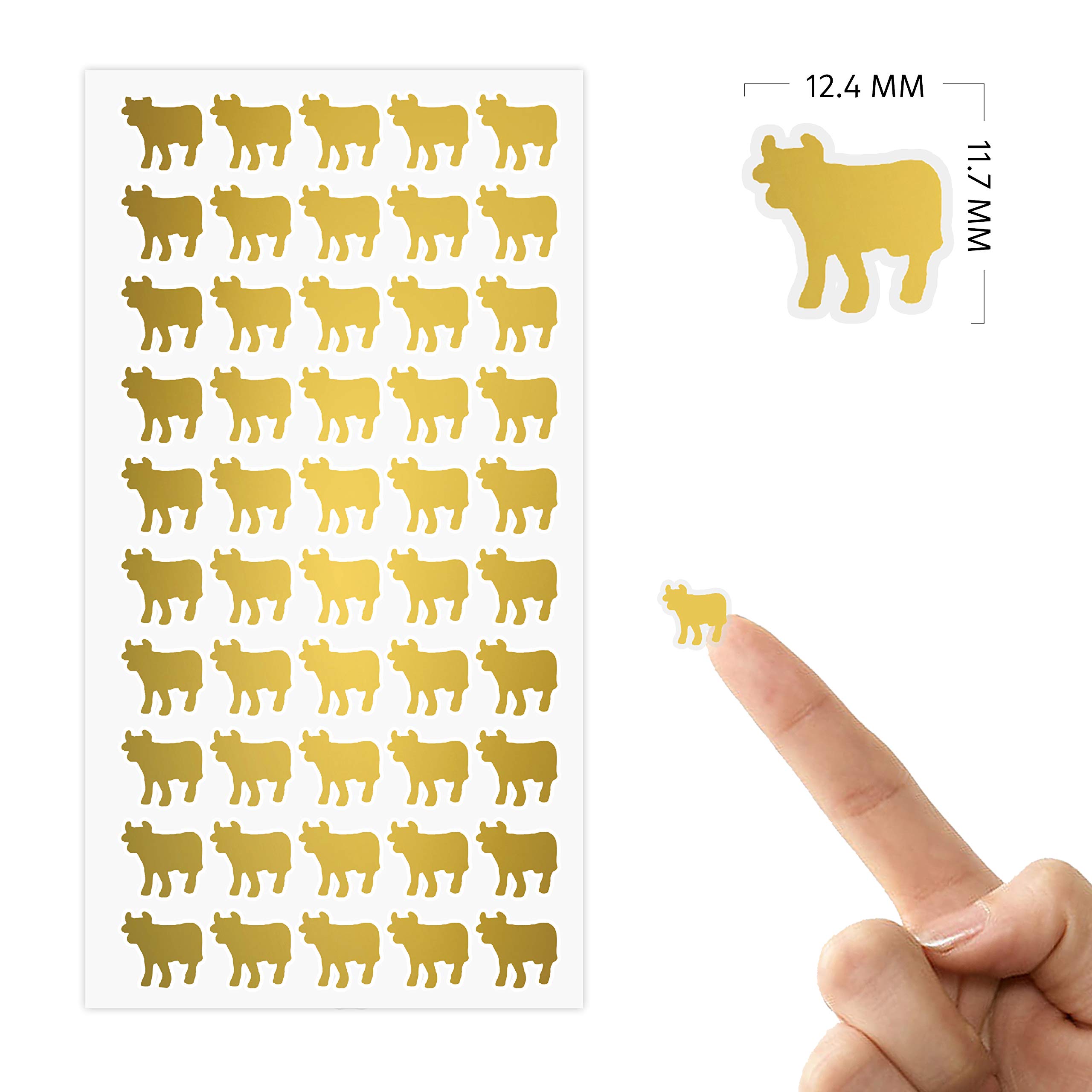 ARK Creation 50 Wedding Meal Stickers for Place Cards - Place Card Menu Choices - Wedding Meal Choice Stickers (Gold, Beef)