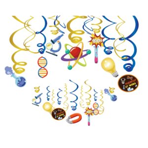 scientist hanging swirl decorations,laboratory decorations,dna decorations for girls,boys,kids,toddler and adults,home,classroom,school(30ct)