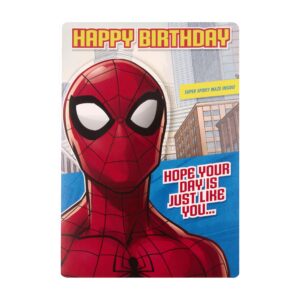 hallmark birthday card for kids - spider-man design with activity