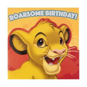 hallmark birthday card for kids - die-cut lion king simba design