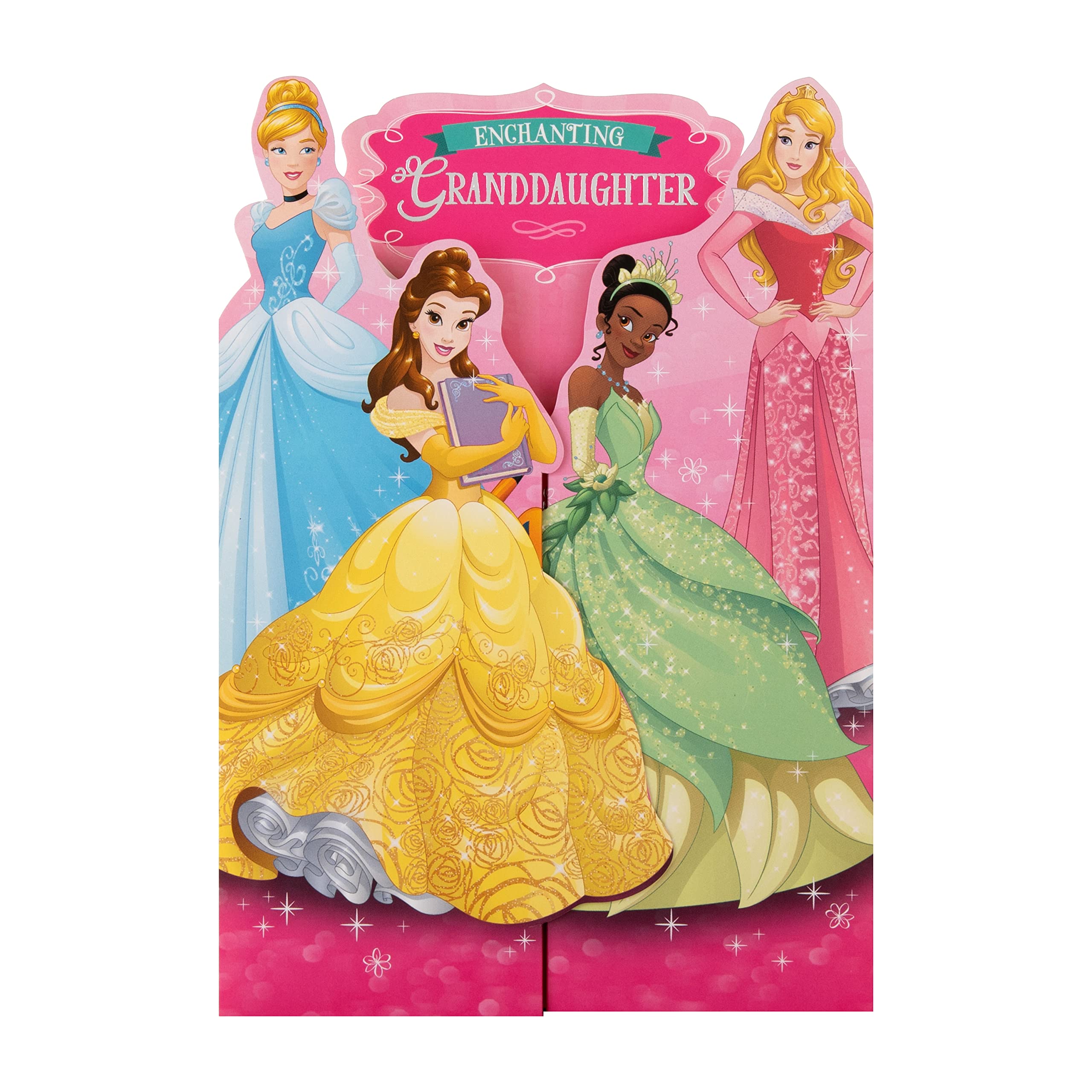 Hallmark Birthday Card for Granddaughter - Disney Princess Gate Fold Design