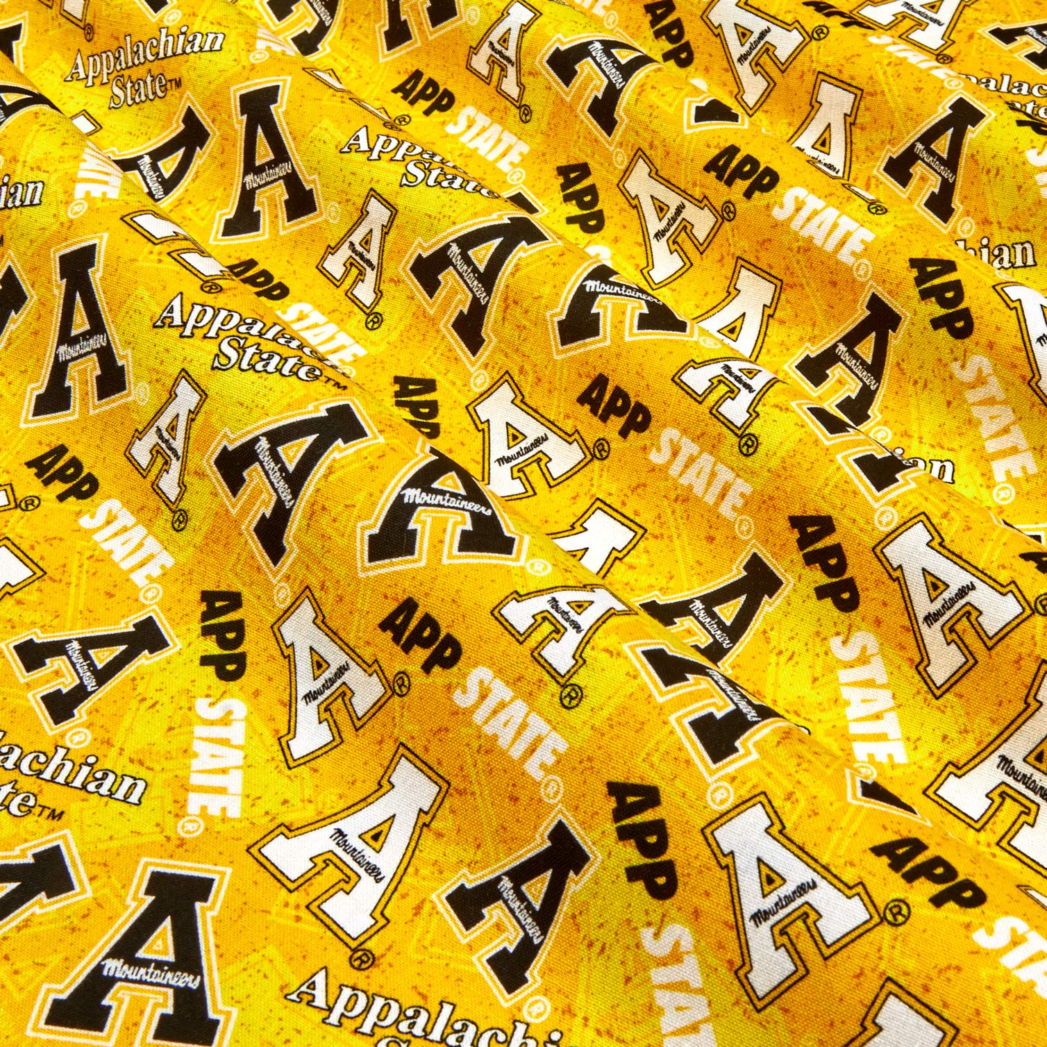 NCAA Appalachian State Mountaineers Tone on Tone Cotton Multi, Fabric by the Yard