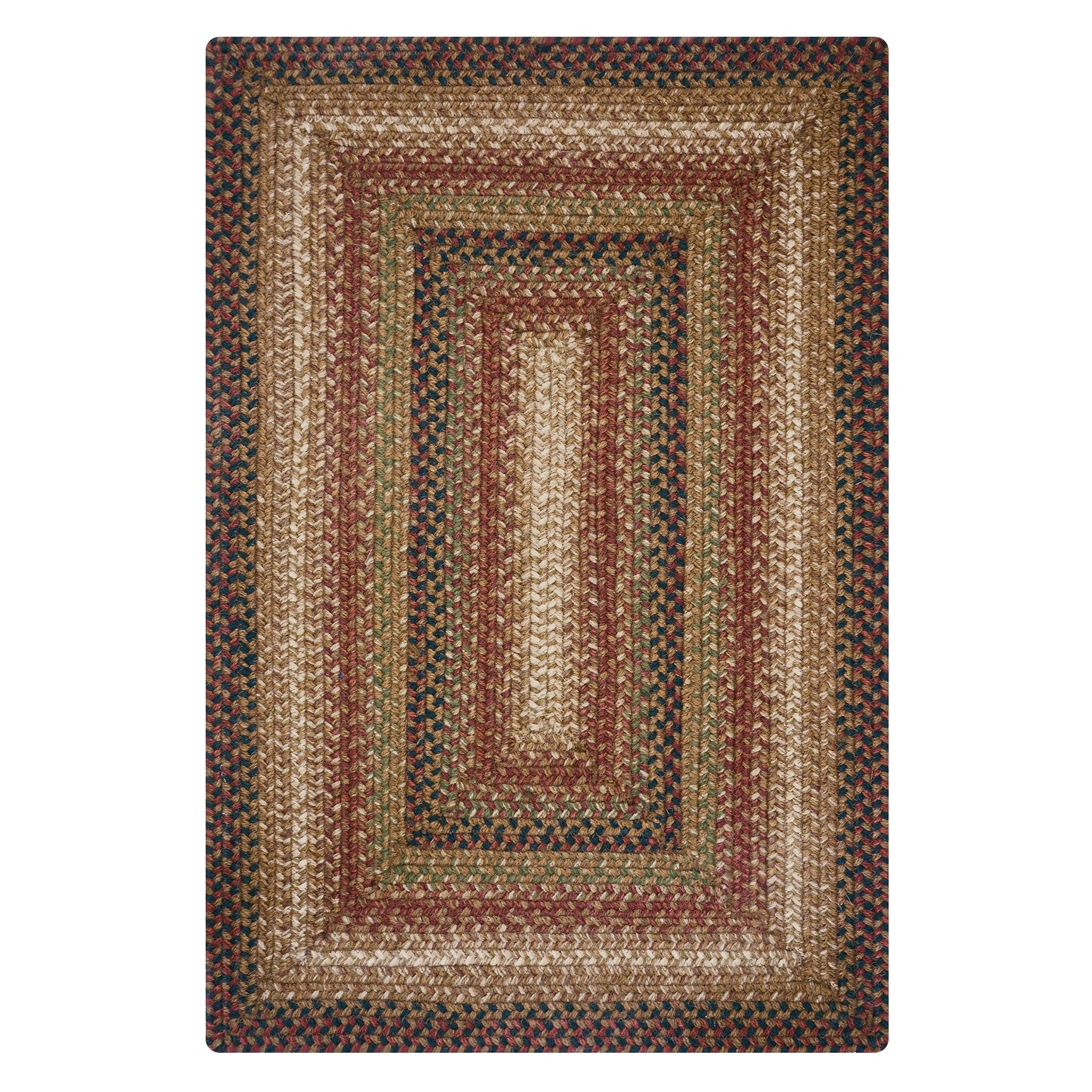 Homespice 20x30” Brown Rectangular Braided Rug. Gingerbread Brown Jute Rug. Uses- Entryway Rugs, Kitchen Rugs, Bathroom Rugs. Reversible, Rustic, Country, Primitive, Farmhouse Decor Rug