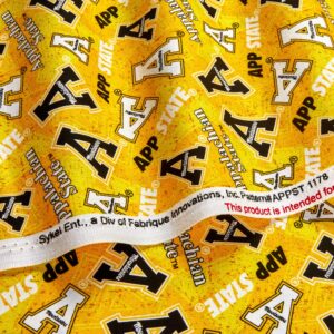 NCAA Appalachian State Mountaineers Tone on Tone Cotton Multi, Fabric by the Yard