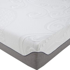 Boyd Sleep Cooling Air Flow Gel Memory Foam Mattress with IceLux Cover, 10" Queen,White