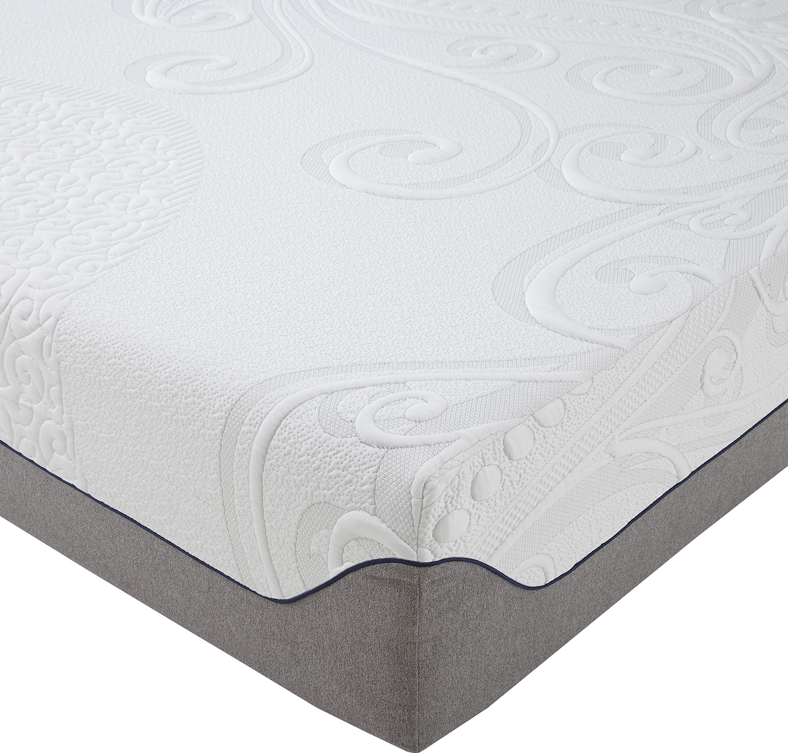 Boyd Sleep Cooling Air Flow Gel Memory Foam Mattress with IceLux Cover, 10" Queen,White