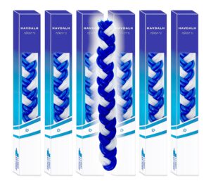 jerusalem candles havdalah candle - braided blue and white - flat havdallah candles - 6 pack