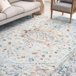 8x10 Area Rug | Traditional Large Area Rugs for Living Room, Dining Room, Bedroom, Entryway or Kitchen | Alfombras para Salas | Cream, 7'10'' x 10'3''