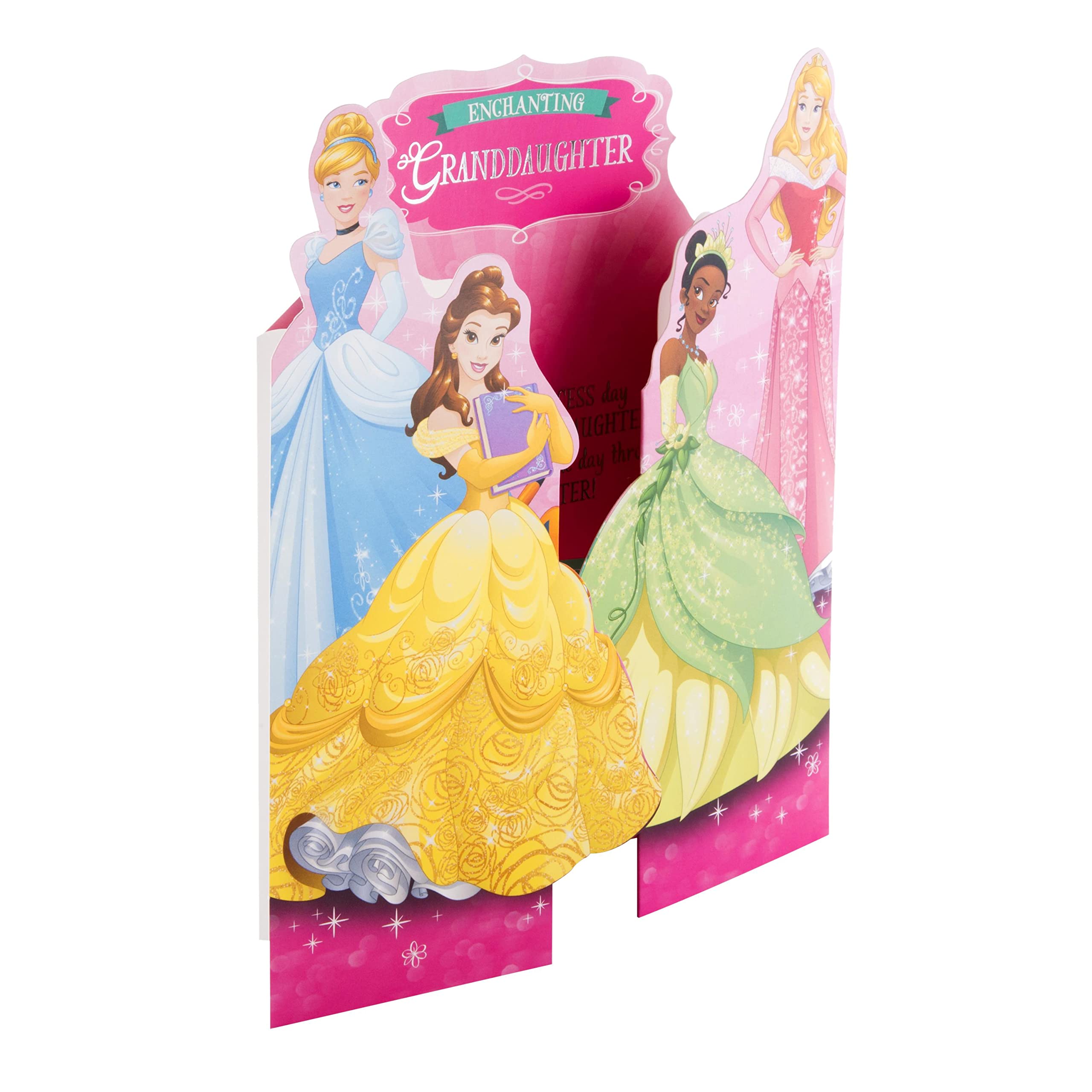 Hallmark Birthday Card for Granddaughter - Disney Princess Gate Fold Design