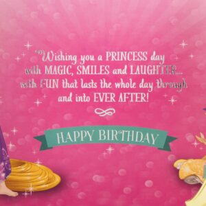 Hallmark Birthday Card for Granddaughter - Disney Princess Gate Fold Design