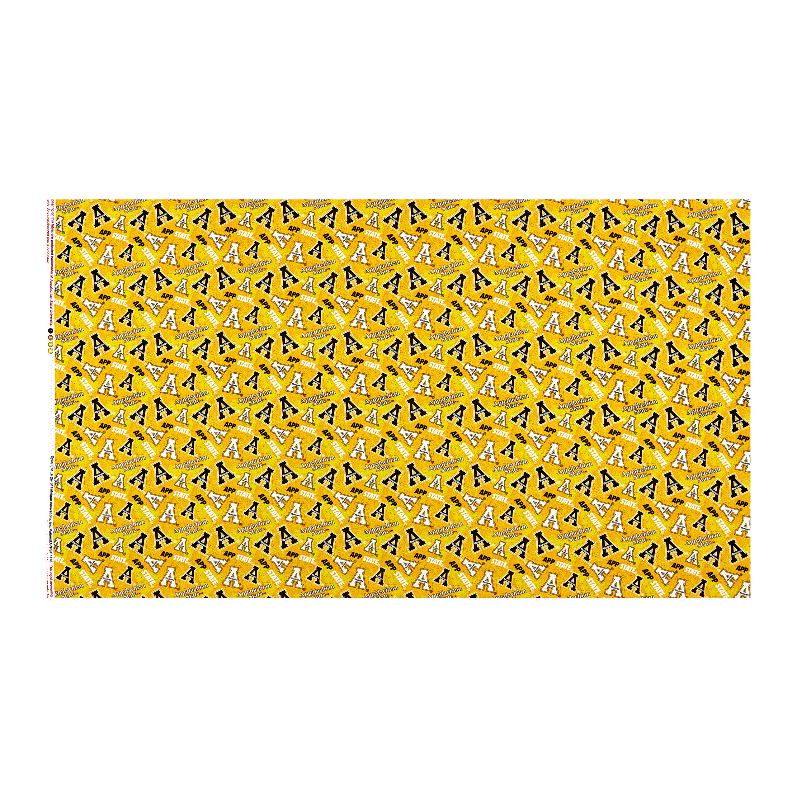 NCAA Appalachian State Mountaineers Tone on Tone Cotton Multi, Fabric by the Yard