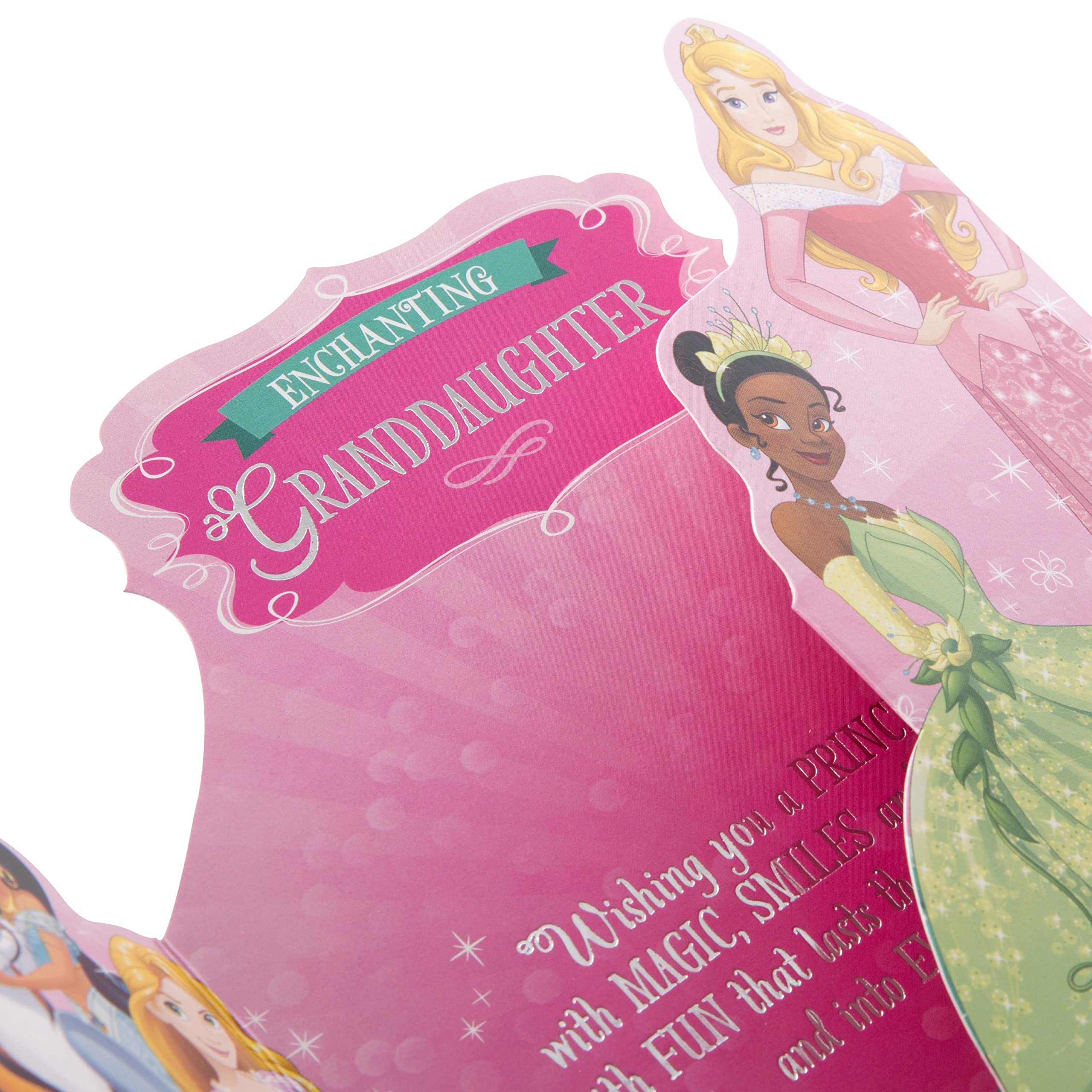 Hallmark Birthday Card for Granddaughter - Disney Princess Gate Fold Design