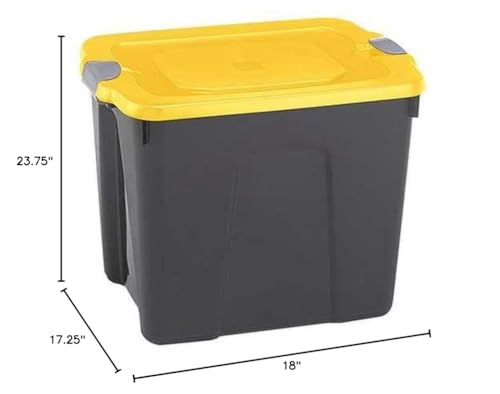 Durabilt, 8520GRBKYL.08, Storage Tote, 22 Gal. , Polypropylene