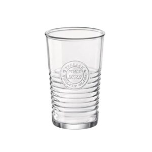 bormioli rocco officina1825 cooler glass, 16 oz, clear (pack of 6)