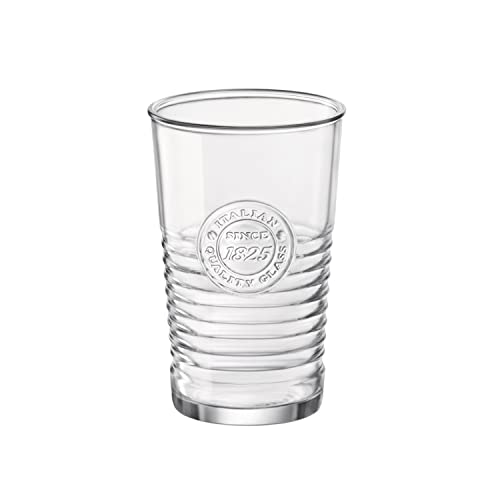 Bormioli Rocco Officina1825 Cooler Glass, 16 oz, Clear (Pack of 6)