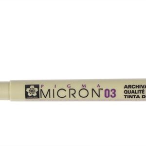 Sakura Pigma Micron 03 Black Pen 0.35mm Line Width Pack of 4 (03)