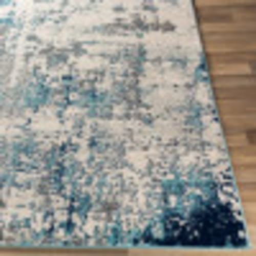 Livabliss Arti Modern Abstract Area Rug,9' x 12',Dark Blue/Aqua