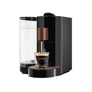 k-fee® twins ii single serve coffee, espresso, milk machine (black/copper) | starbucks® verismo* compatible