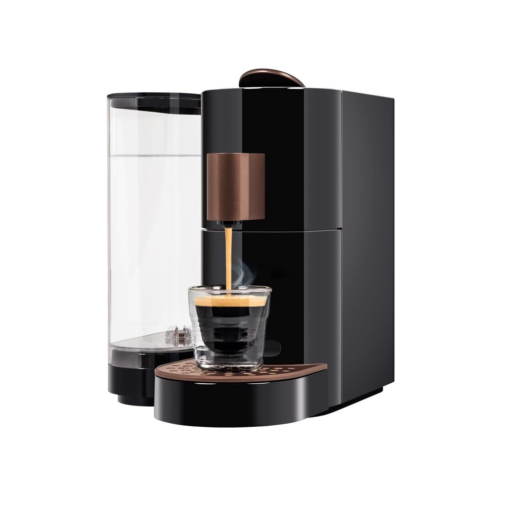 K-FEE® Twins II Single Serve Coffee, Espresso, Milk Machine (Black/Copper) | Starbucks® Verismo* Compatible