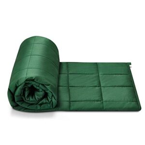 RelaxBlanket King Size Weighted Blanket | 80''x90'',30lbs | for Single or Double | Premium Cotton Material with Glass Beads | Dark Green