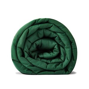 relaxblanket king size weighted blanket | 80''x90'',30lbs | for single or double | premium cotton material with glass beads | dark green