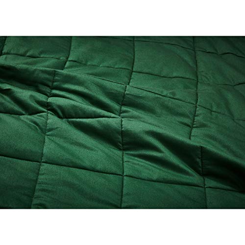 RelaxBlanket King Size Weighted Blanket | 80''x90'',30lbs | for Single or Double | Premium Cotton Material with Glass Beads | Dark Green