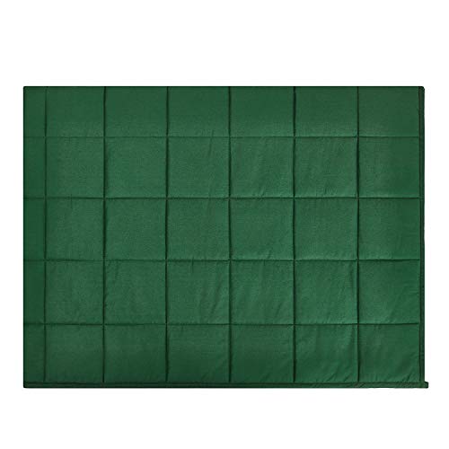 RelaxBlanket King Size Weighted Blanket | 80''x90'',30lbs | for Single or Double | Premium Cotton Material with Glass Beads | Dark Green