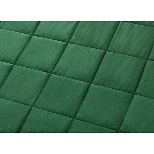 RelaxBlanket King Size Weighted Blanket | 80''x90'',30lbs | for Single or Double | Premium Cotton Material with Glass Beads | Dark Green