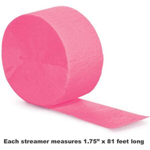 Watermelon Crepe Paper Streamers for Fruit Party or Tropical Birthday (4 Pack)