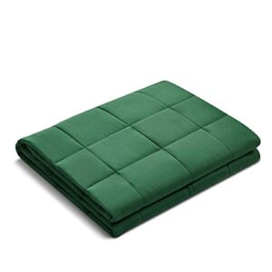 RelaxBlanket King Size Weighted Blanket | 80''x90'',30lbs | for Single or Double | Premium Cotton Material with Glass Beads | Dark Green