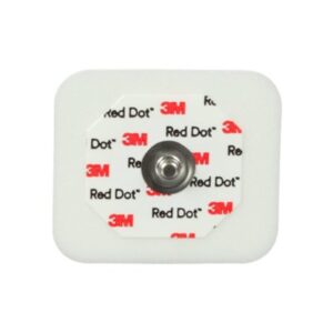 3m 2560-5 red dot monitoring electrode, 1.60" width, 1.36" length, pack of 1000