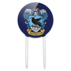 acrylic harry potter ravenclaw painted crest cake topper party decoration for wedding anniversary birthday graduation