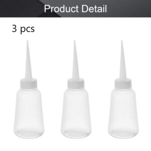 Utoolmart 3pcs Squeeze Bottle 150ml Plastic Glue Oil Bottle Wash Bottles for DIY Label Tattoo