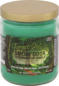 smoke odor exterminator candle 13oz jar, forest walk limited edition