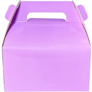 one more 25-pack gable candy purple treat boxes,small goodie gift boxes for wedding and birthday party favors box 6.2 x 3.5 x 3.5 inch (purple,25)