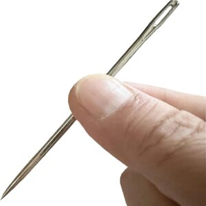 10" Professional Upholstery Needle 3mm Thickness, Big Eye Hand Sewing Needles for Stitching and Crafting Projects 10"