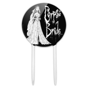 acrylic corpse bride logo and silhouette cake topper party decoration for wedding anniversary birthday graduation