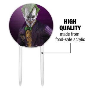 Acrylic Batman Arkham Asylum Video Game Joker Cake Topper Party Decoration for Wedding Anniversary Birthday Graduation