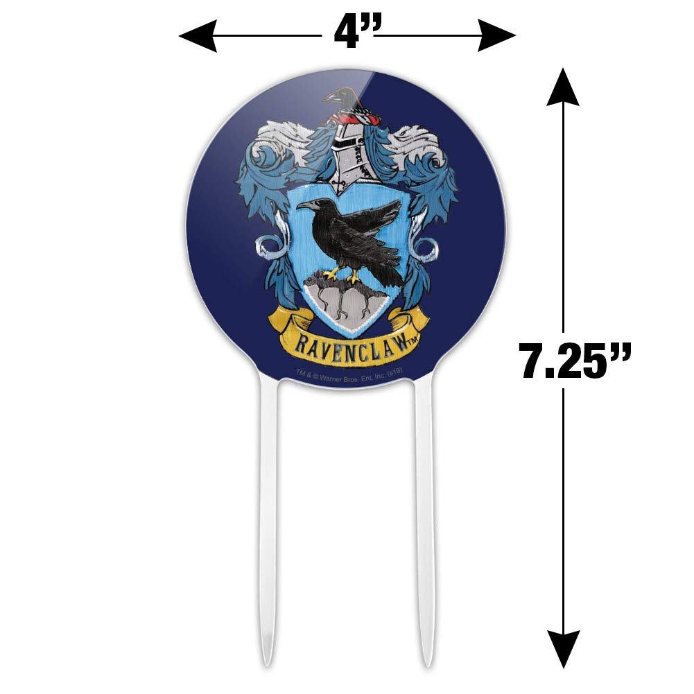 Acrylic Harry Potter Ravenclaw Painted Crest Cake Topper Party Decoration for Wedding Anniversary Birthday Graduation