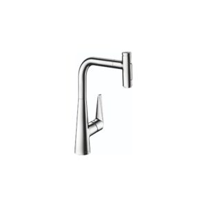 hansgrohe talis select s chrome single-handle kitchen faucet, kitchen faucets with pull out sprayer, faucet for kitchen sink, chrome 72823001