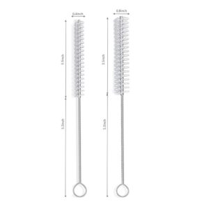 8PCS Thick Glass Graduated Dropper Pipettes Fluid and Liquid Pipettors 0.5ml, 1ml,2ml,3ml,5ml, 10ml,10CM,20CM with Caps and 2PCS Washing Brushes and 2PCS 20cm Glass Stir Rod(20cm-7.8inch)