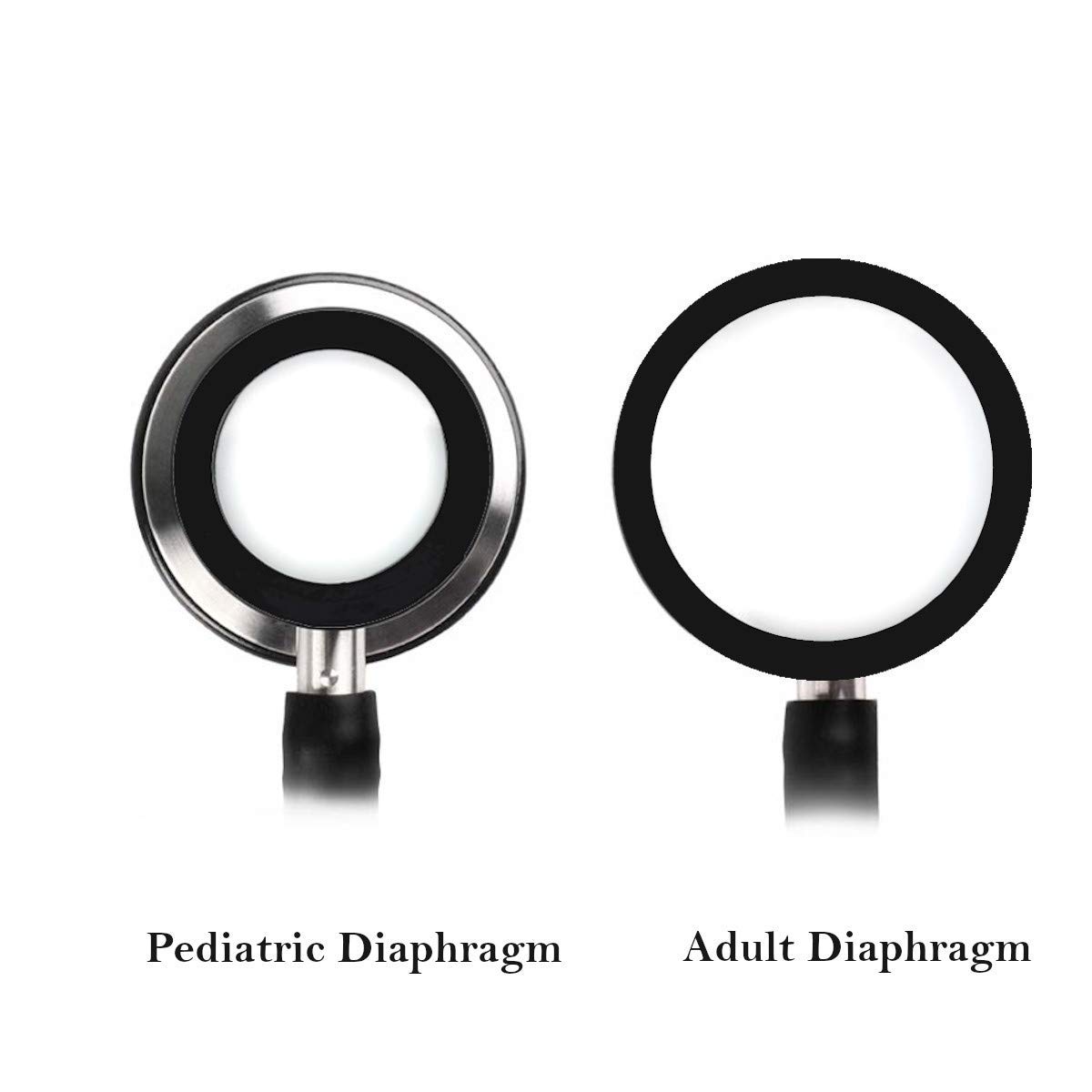 Adult + Pediatric Diaphragm Replacement - Fits Classic III (3) and Cardiology IV Stethoscopes + 2 Extra Ear Pieces, Compatible with Littmann and Other Stethoscopes