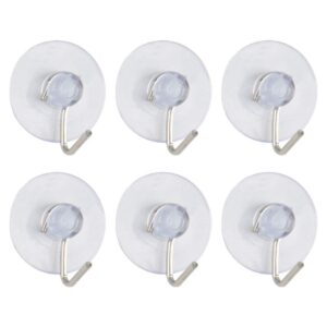 uxcell 6pcs suction cup hooks 1 inch diameter wall hooks hangers removable kitchen bathroom wall vacuum holder for smooth tile glass