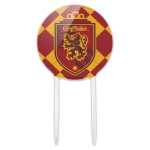 acrylic harry potter gryffindor plaid sigil cake topper party decoration for wedding anniversary birthday graduation